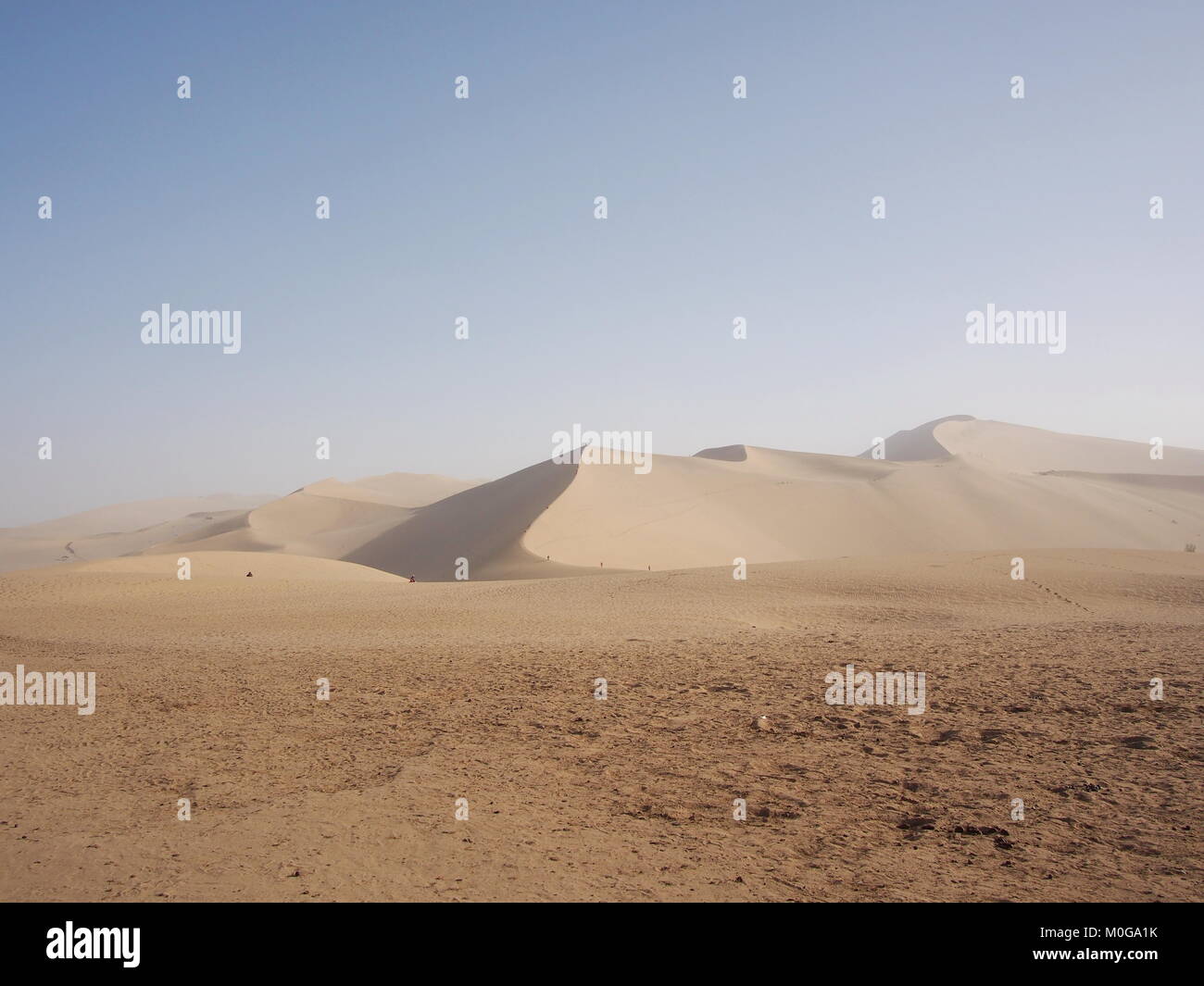 A Part of Silk Road in Dunhuang Desert. Travel in Dunhuang City, Gansu ...