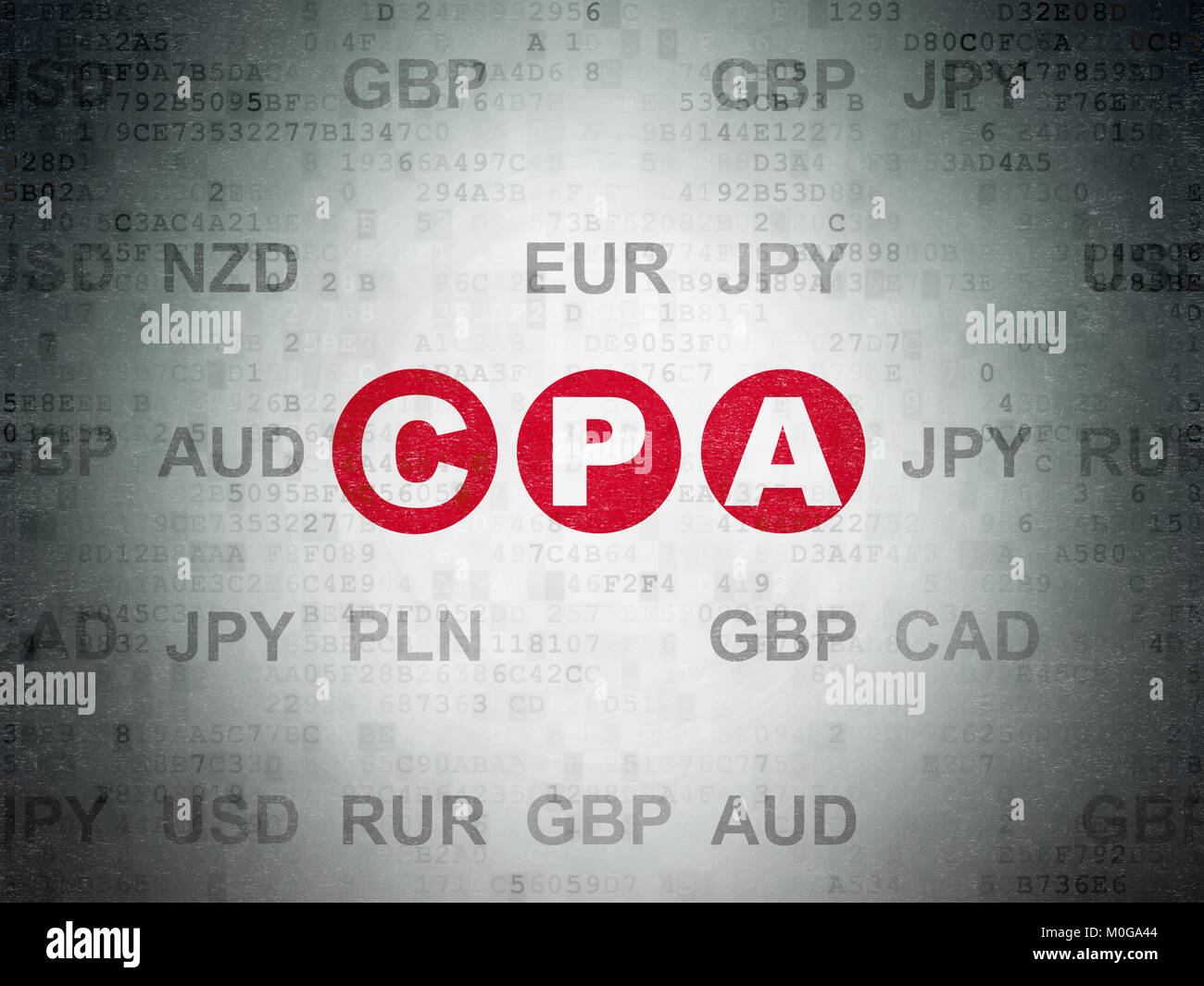 Business concept: CPA on Digital Data Paper background Stock Photo - Alamy