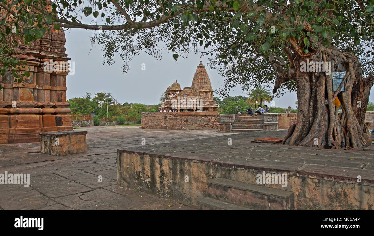 BIJOLIA, RAJASTHAN, INDIA - DECEMBER 11, 2017: Hindu temples with a ...
