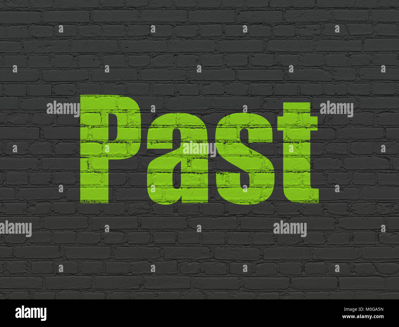 Timeline concept: Past on wall background Stock Photo - Alamy