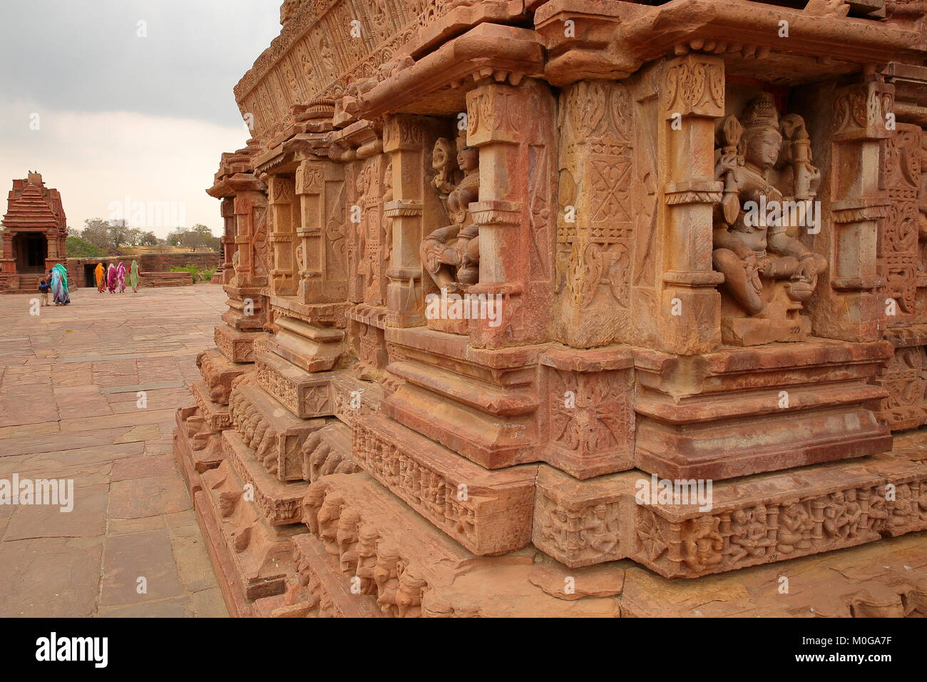 MENAL, RAJASTHAN, INDIA - DECEMBER 11, 2017: Hindu temple with carvings ...