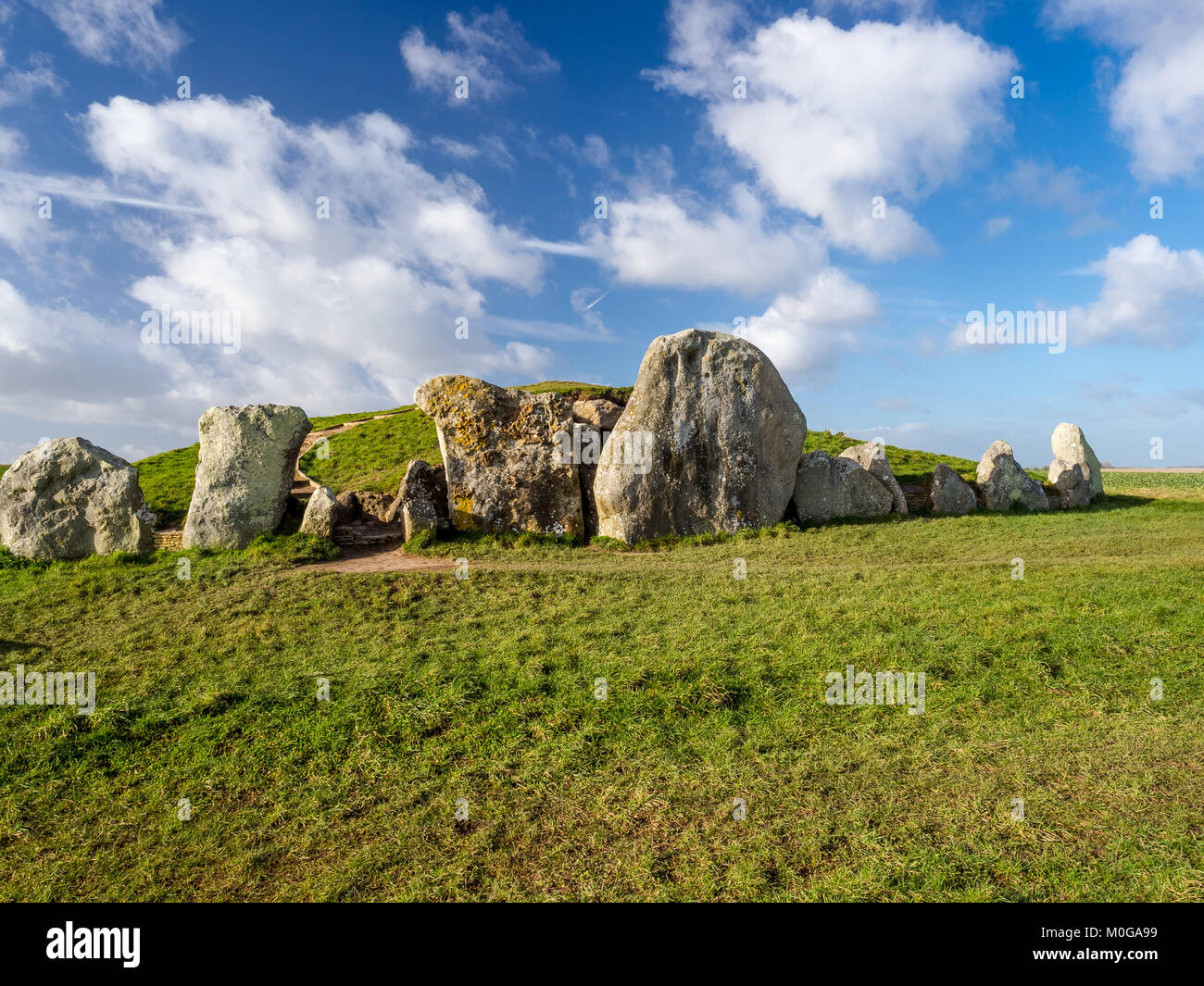 West Kennet Long Barrow is a Neolithic tomb or barrow, situated on a ...