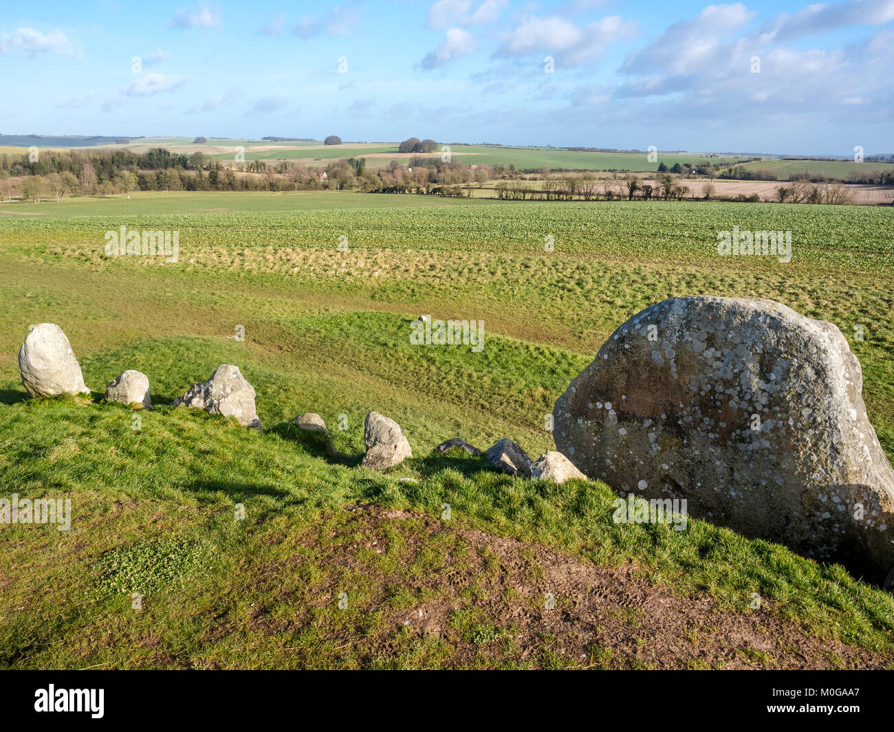 West Kennet Long Barrow is a Neolithic tomb or barrow, situated on a ...