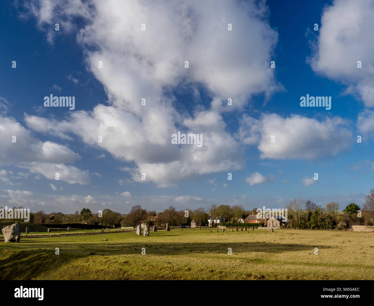 Avebury is a Neolithic henge monument containing three stone circles ...