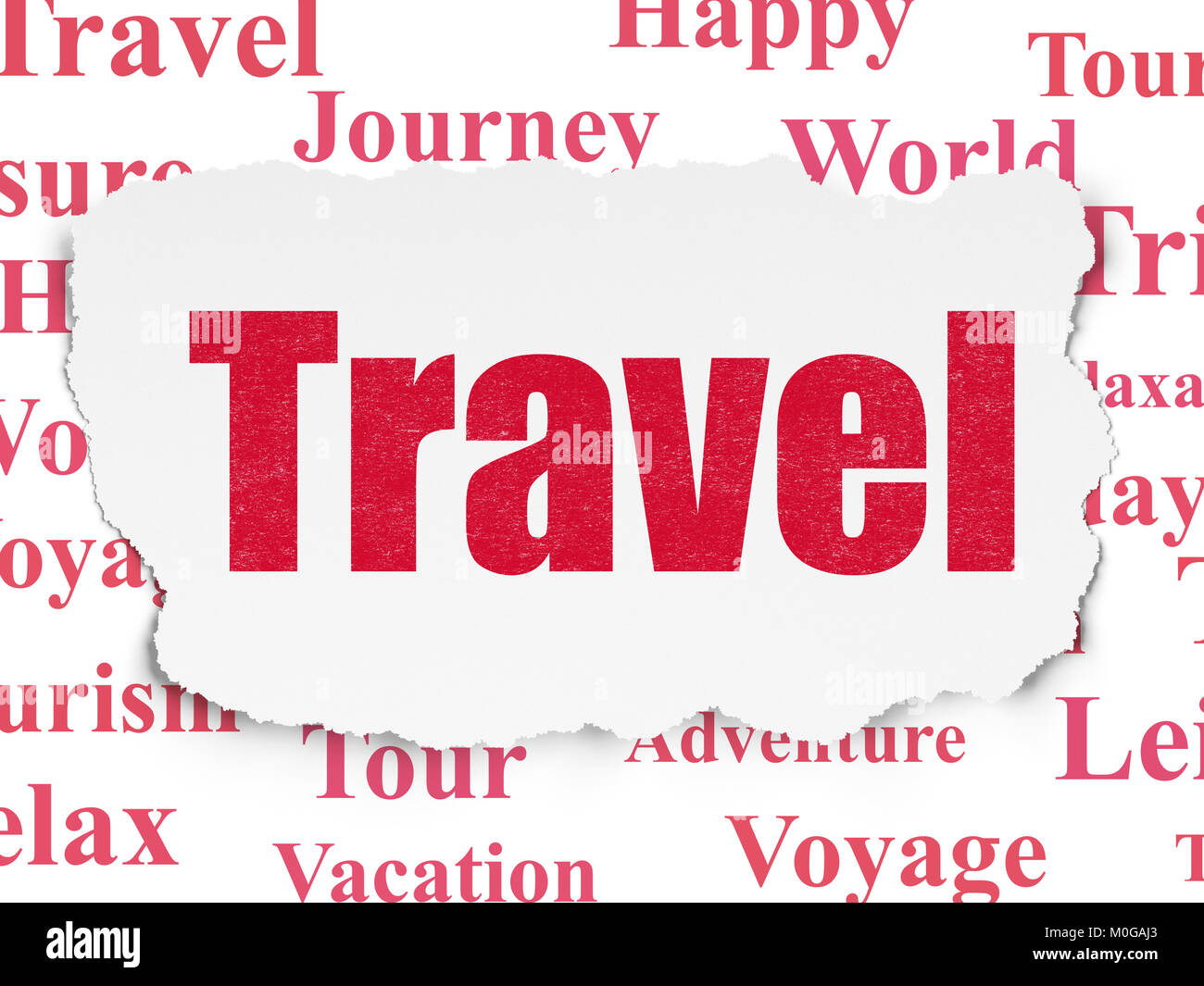 Vacation concept: Travel on Torn Paper background Stock Photo - Alamy