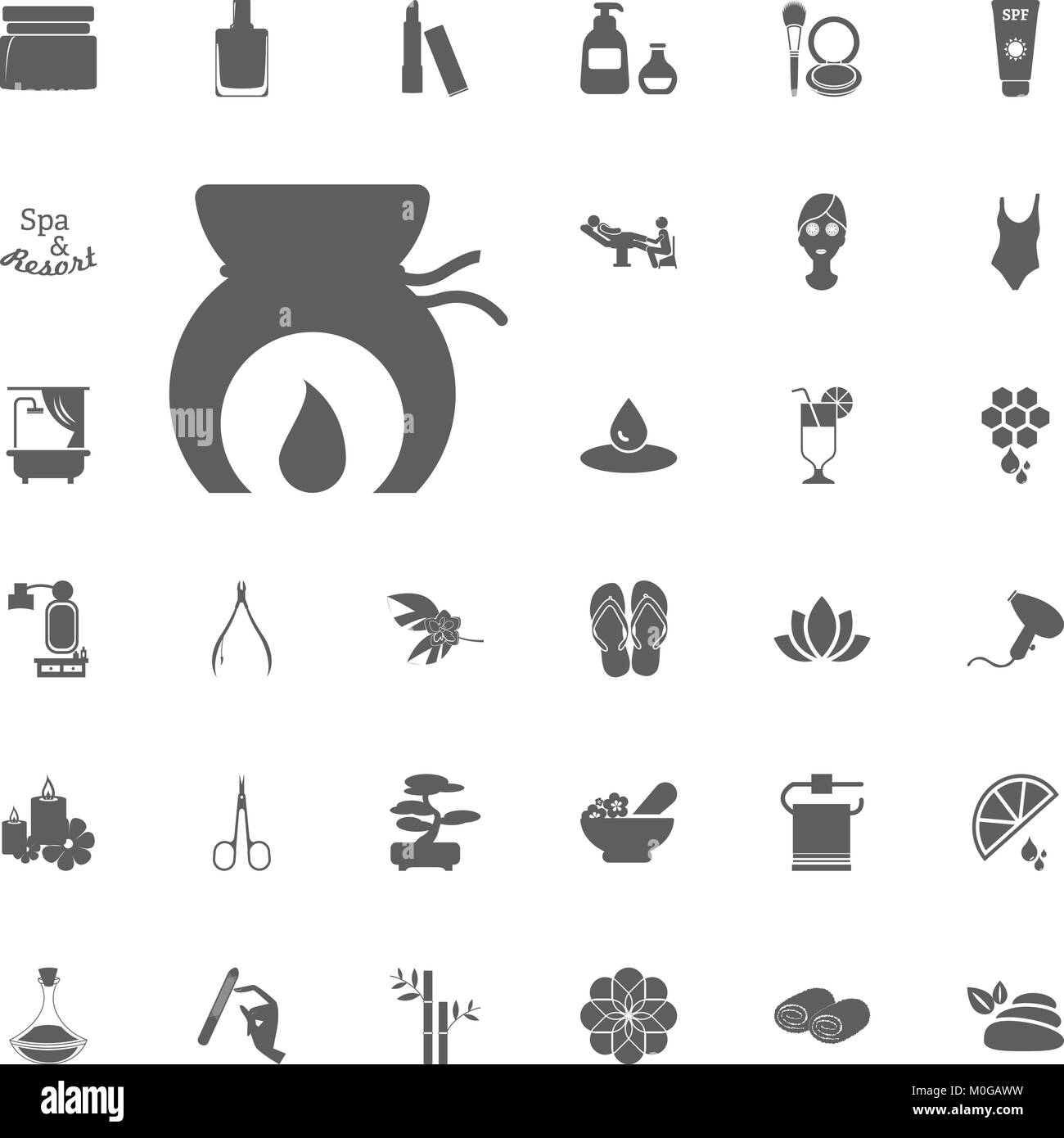 Spa and Recreation vector set icons. Set of 33 spa icons Stock Vector ...