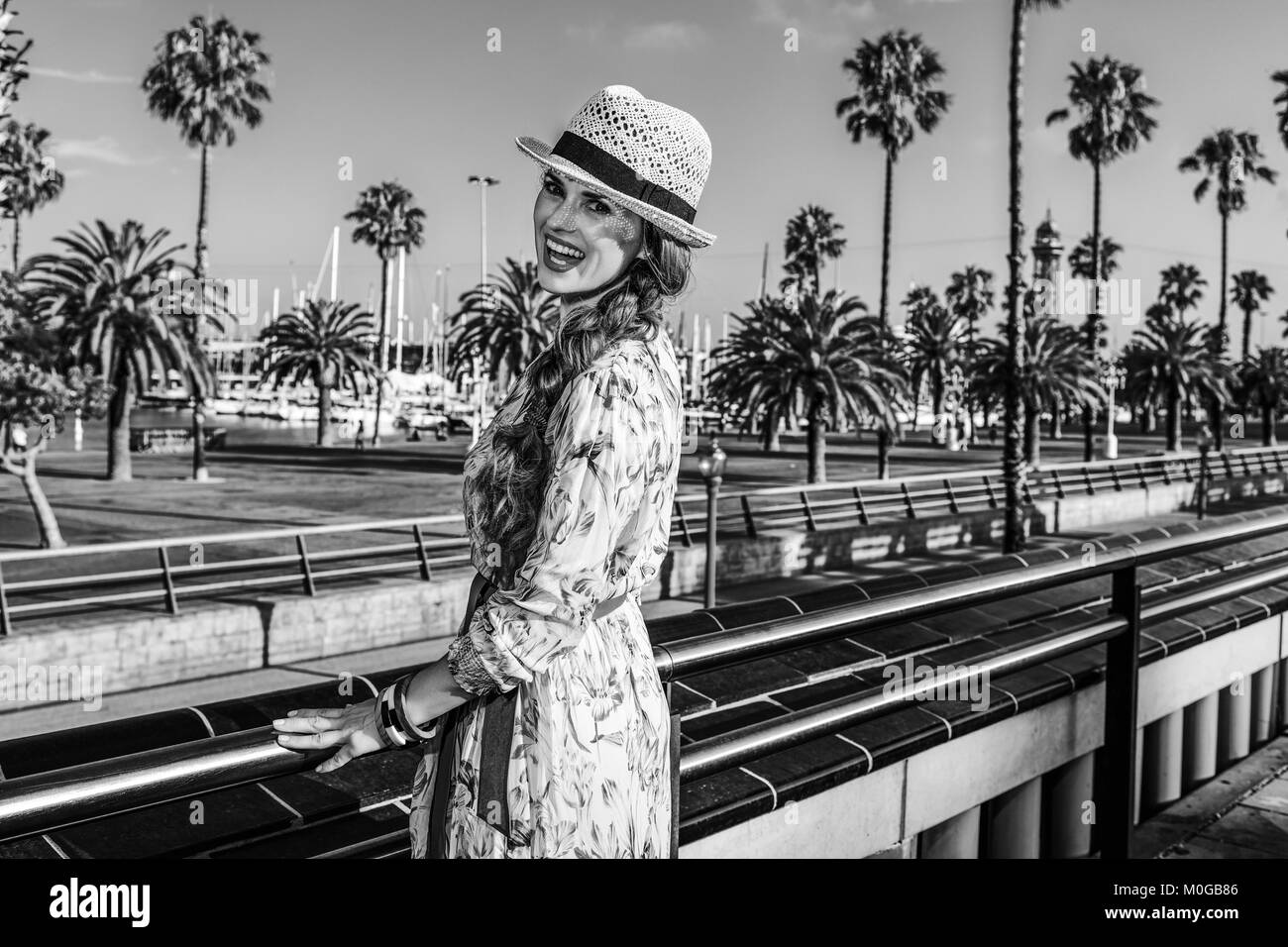 Barcelona happy style Black and White Stock Photos & Images - Alamy