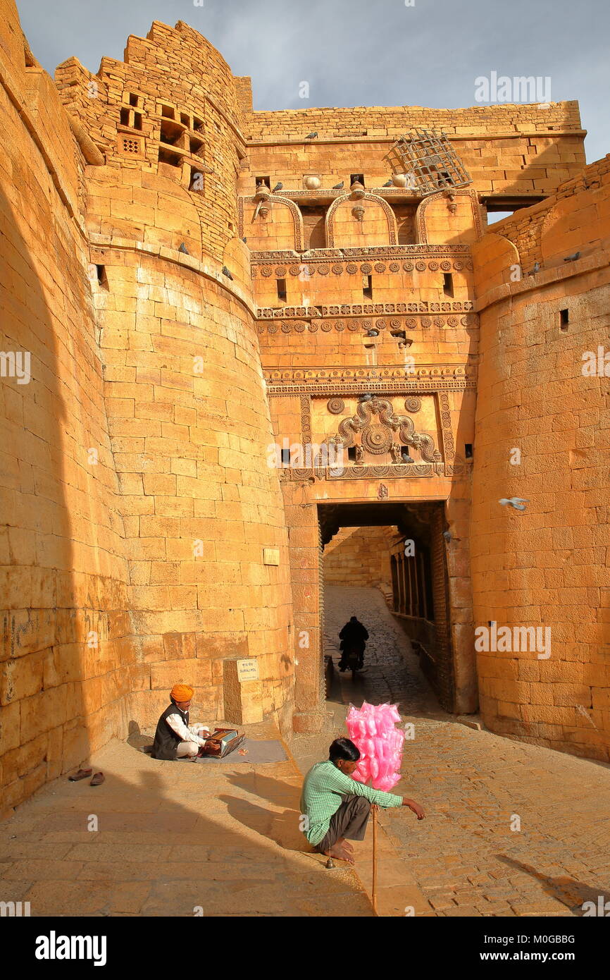 JAISALMER, RAJASTHAN, INDIA - DECEMBER 21, 2017: The entry Gate Suraj ...