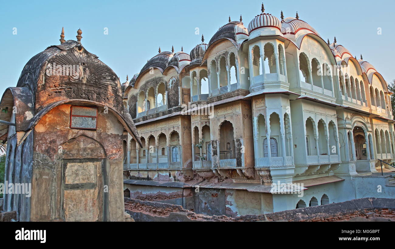 India, Rajasthan, Nawalgarh, Shekhawati, haveli, details, pattern ...