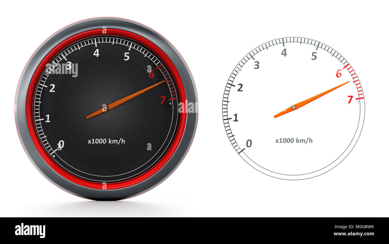 Tachometer Redline Vector