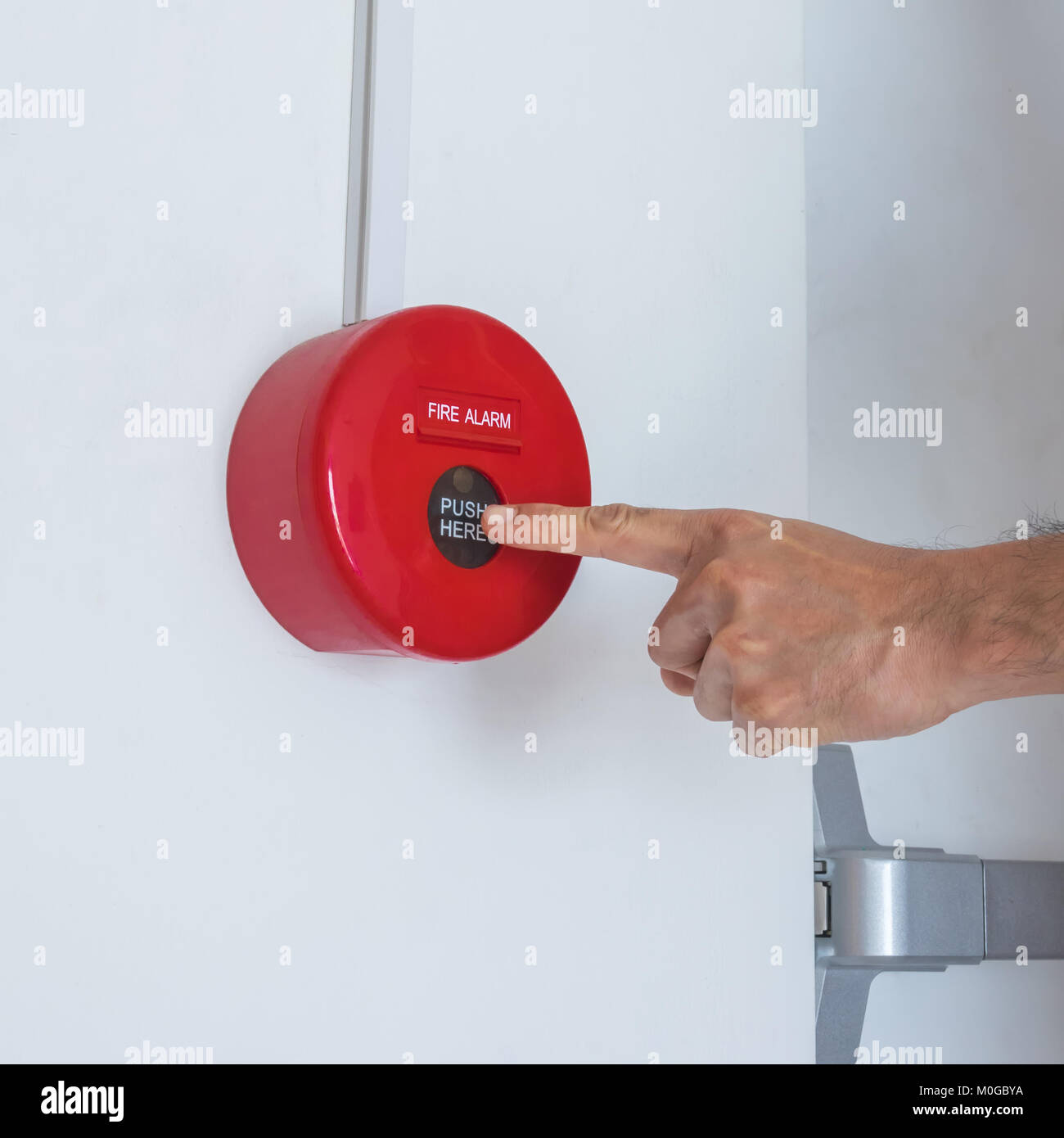 Emergency button color Red Stock Photo - Alamy
