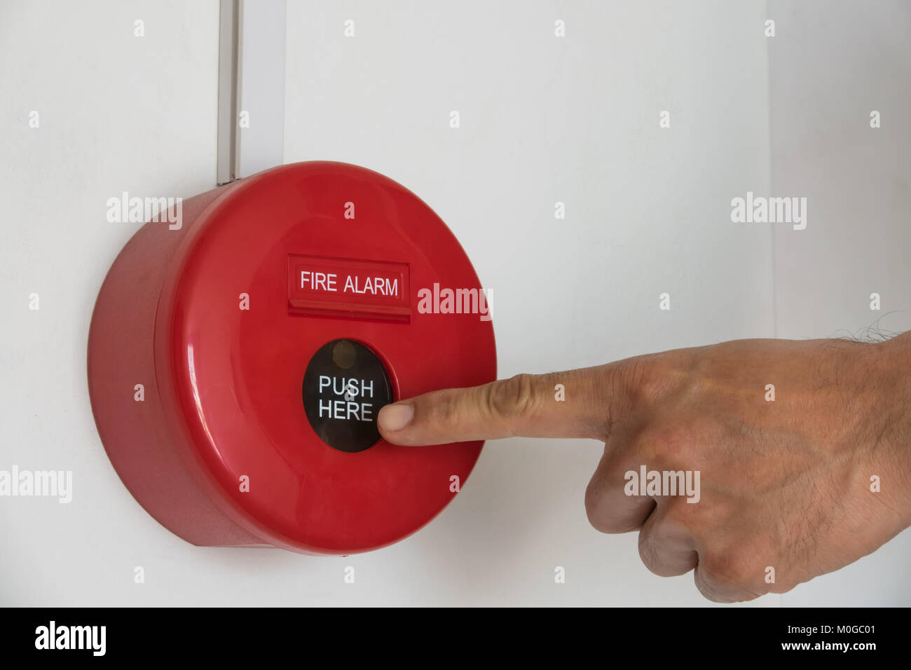 Emergency button color Red Stock Photo - Alamy