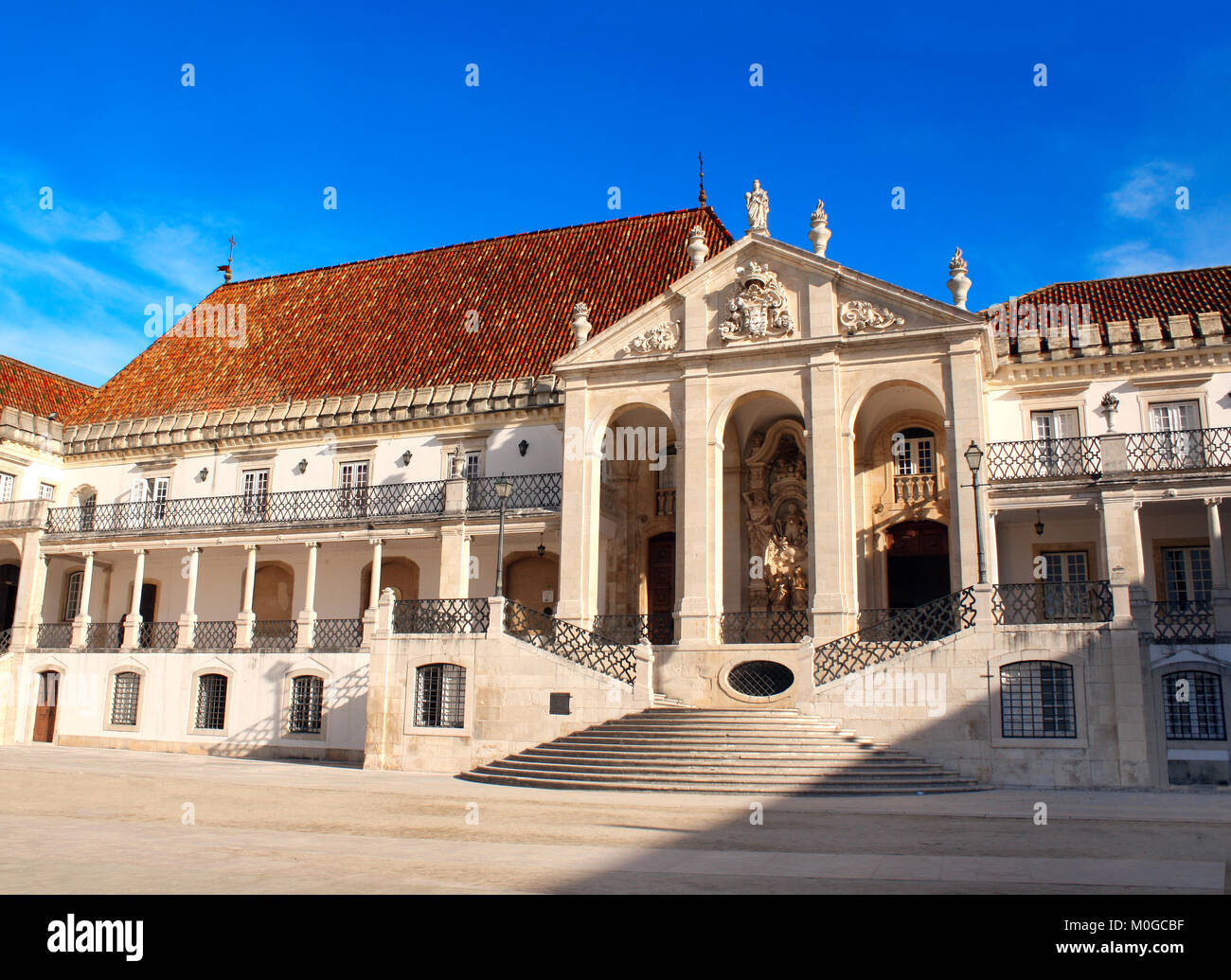 Entrance of Coimbra University, the oldest university in Portugal and ...