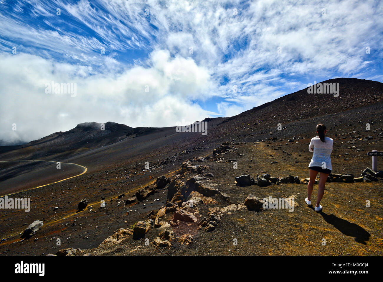 Volcano Lunar Landscape Stock Photo - Alamy