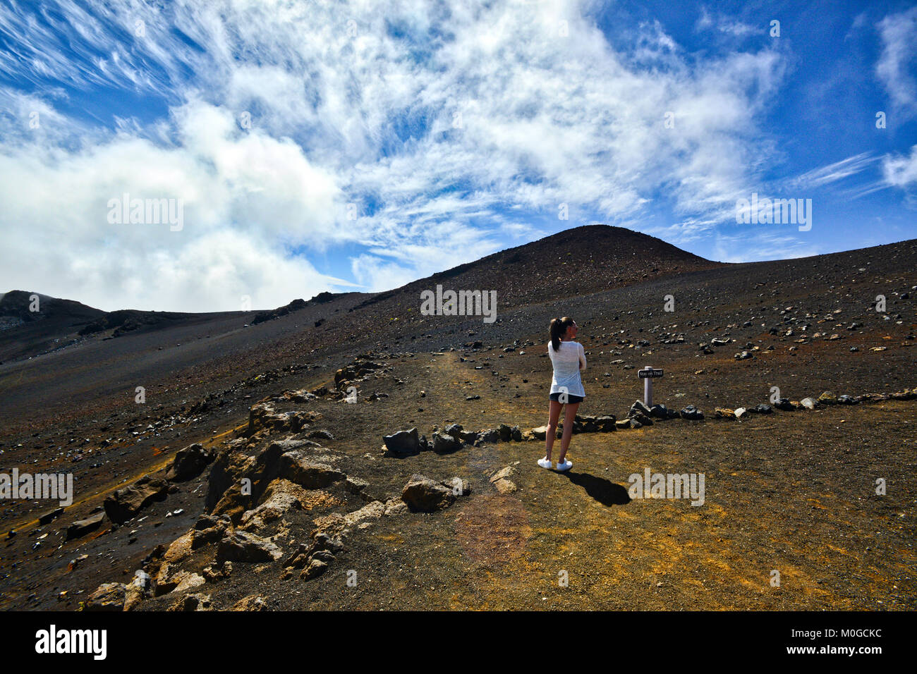 Volcano Lunar Landscape Stock Photo - Alamy