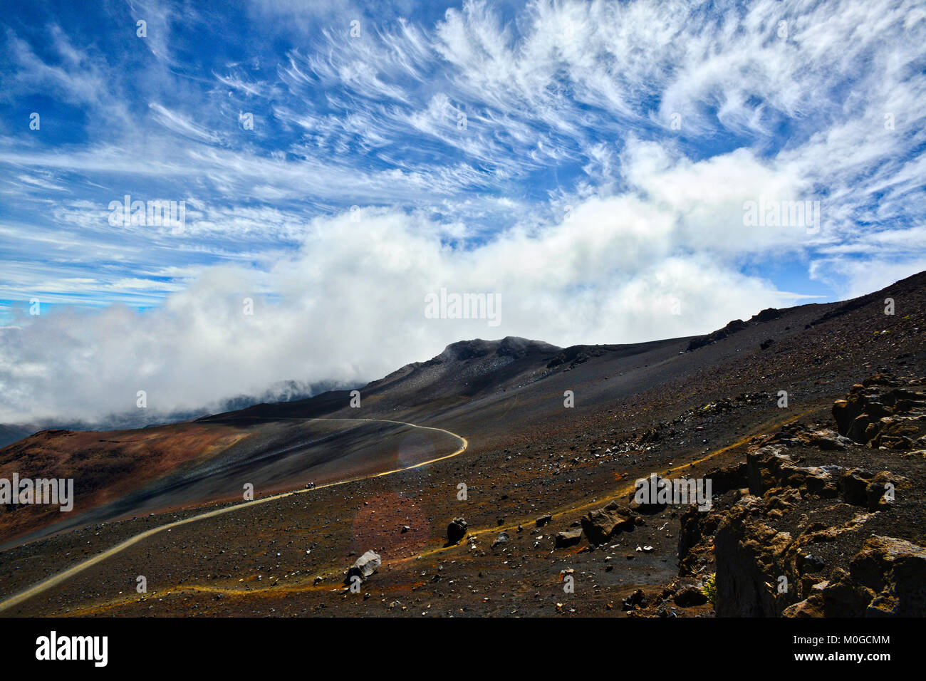 Volcano Lunar Landscape Stock Photo - Alamy