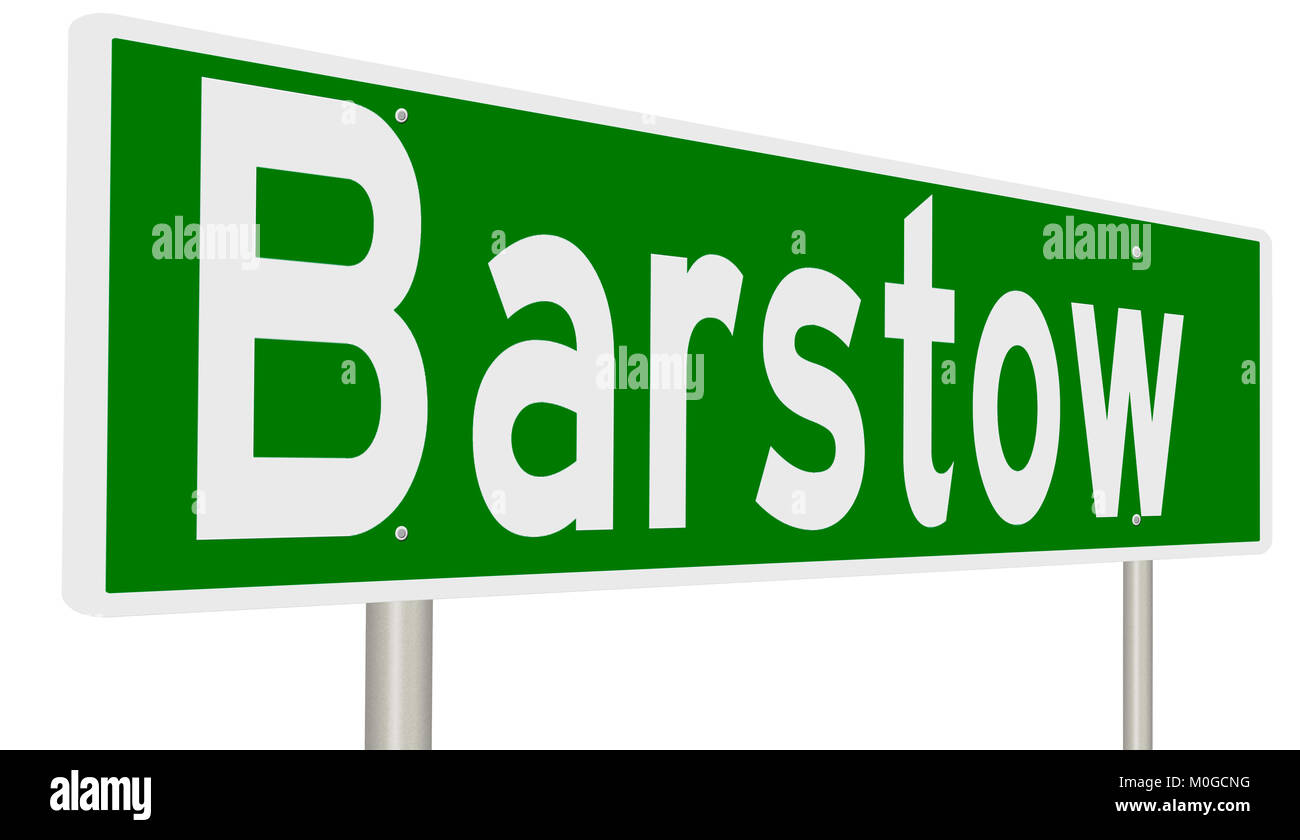 A 3d rendering of a green highway sign Stock Photo - Alamy