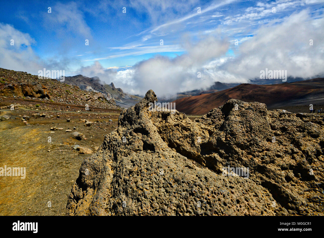 Volcano Lunar Landscape Stock Photo - Alamy