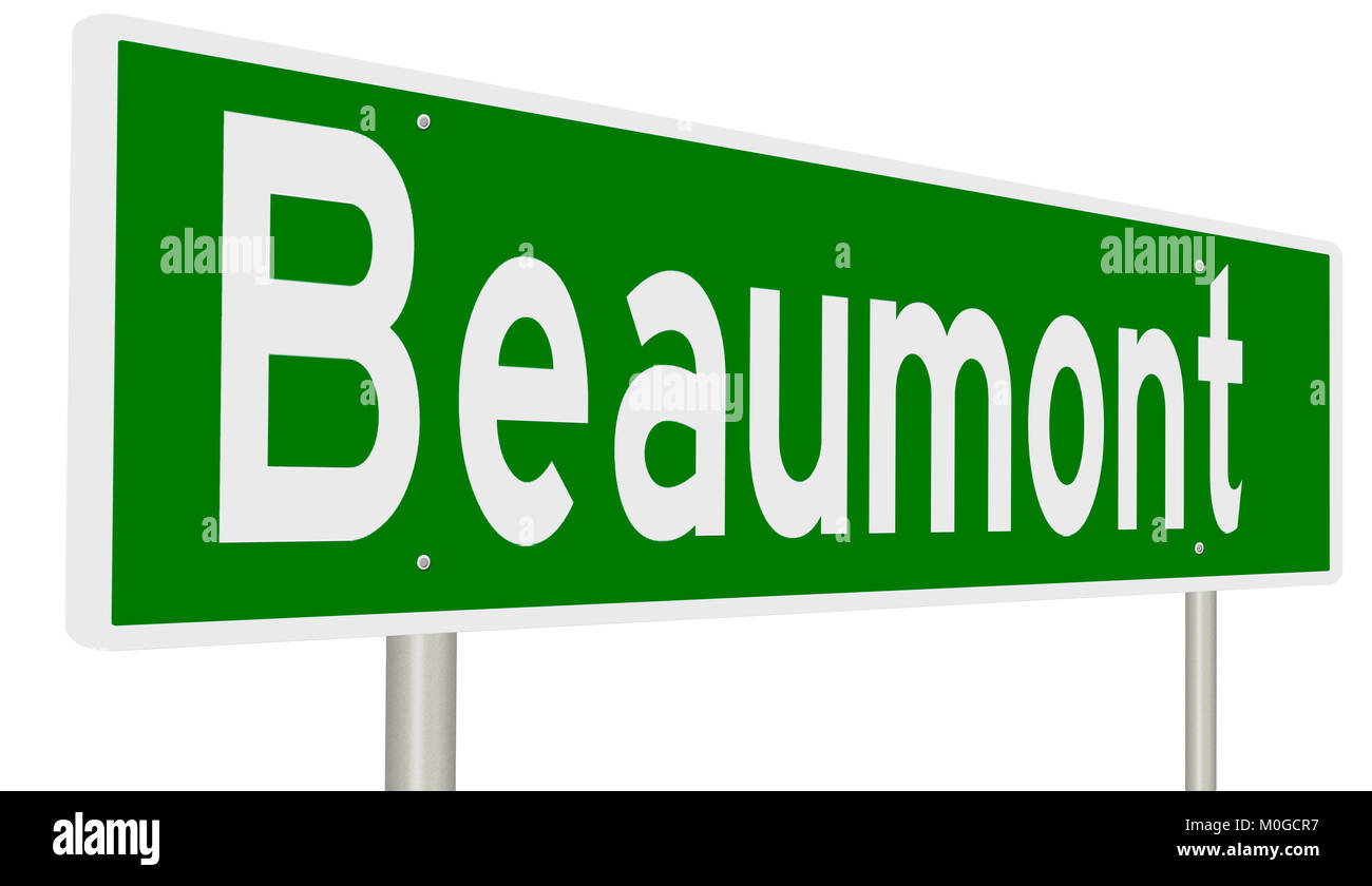 A 3d rendering of a green highway sign Stock Photo - Alamy