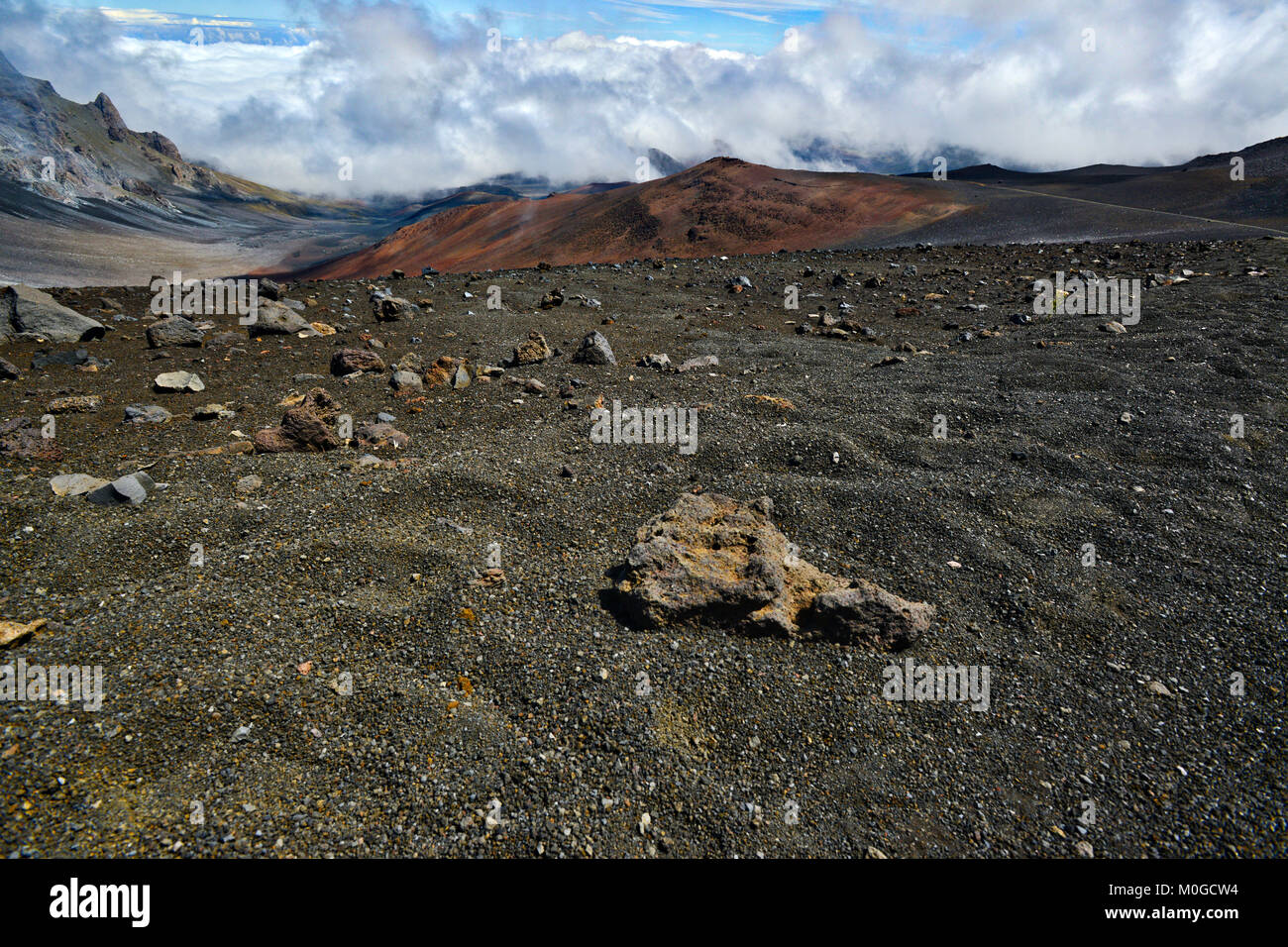 Volcano Lunar Landscape Stock Photo - Alamy