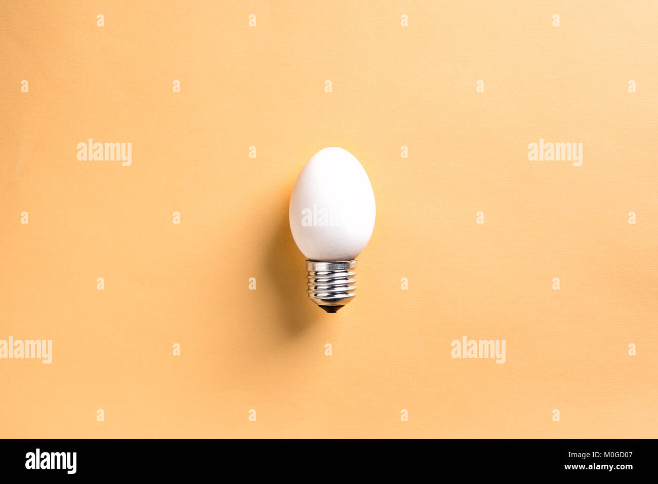 Light Bulb Egg shell on Base Concept Energy Saving Stock Photo - Alamy