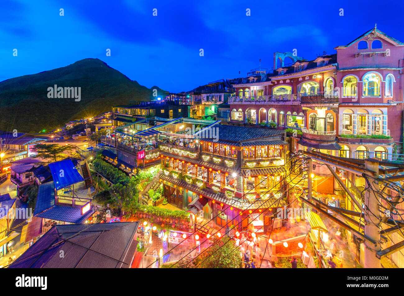 Night view jiufen taiwan hi-res stock photography and images - Alamy