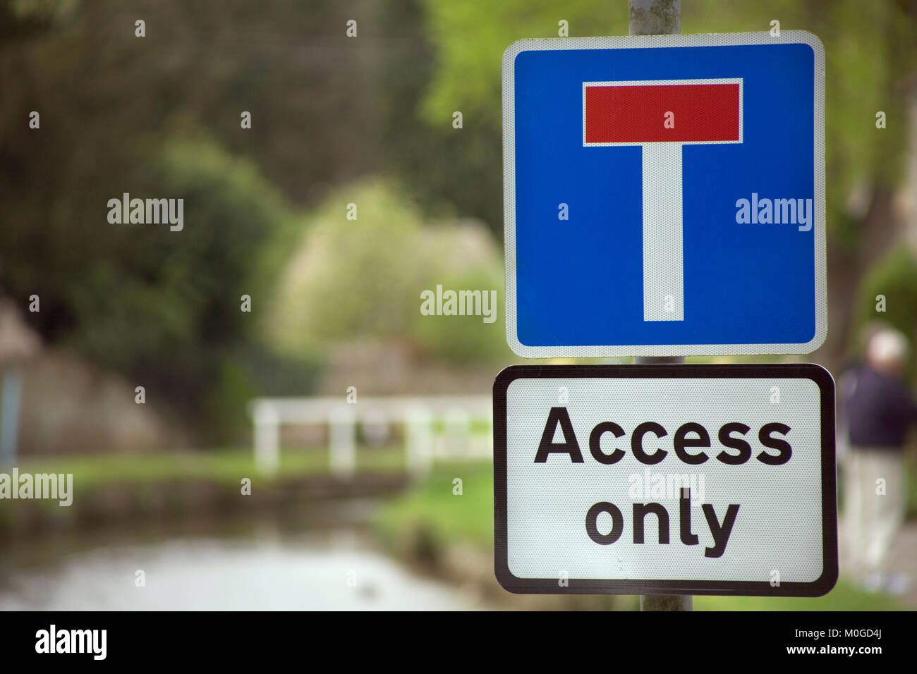 Access only, no through road, UK road sign Stock Photo - Alamy