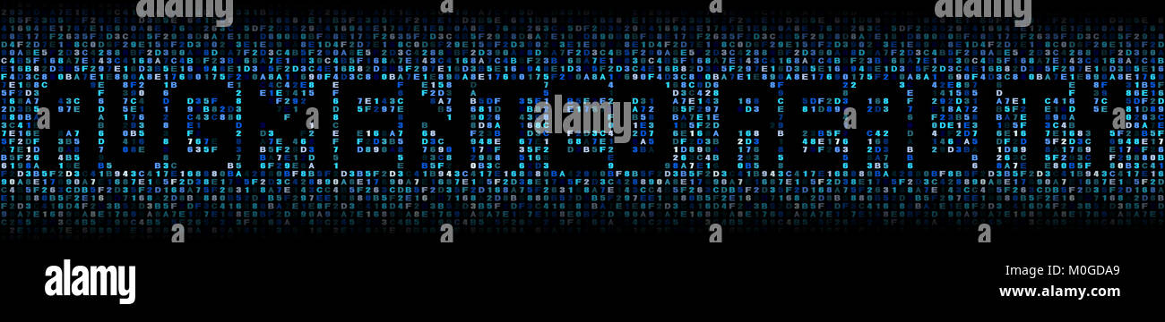 Augmented Reality text on hex code illustration Stock Photo - Alamy