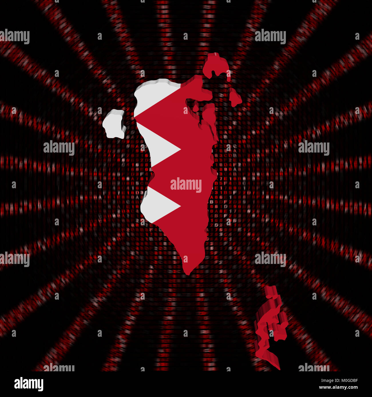 3d bahrain map flag hi-res stock photography and images - Alamy