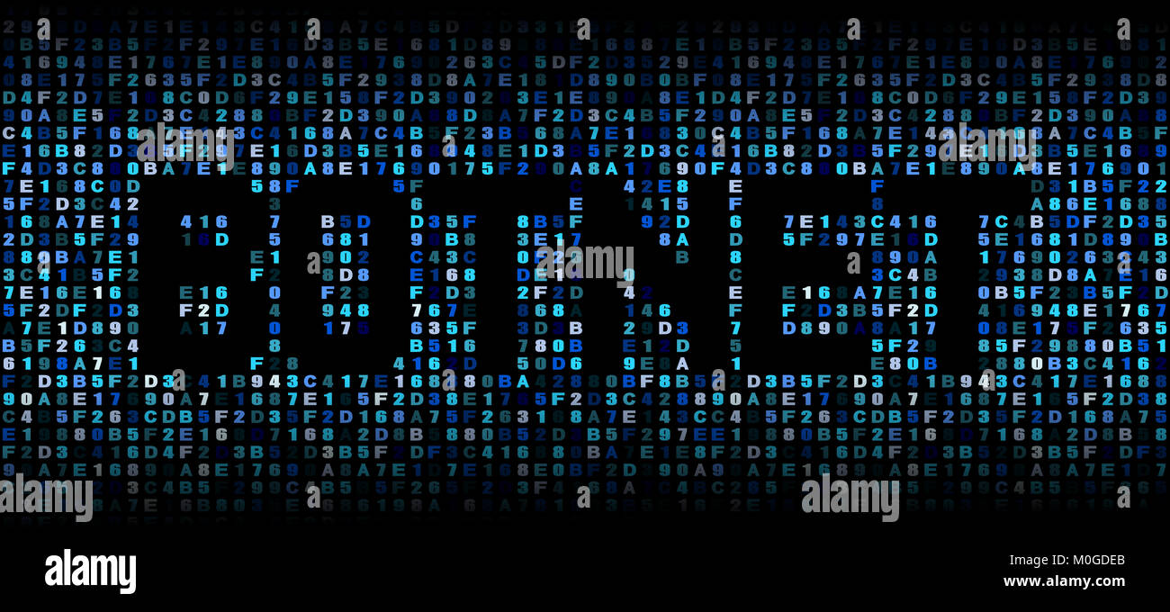 Botnet text on hex code illustration Stock Photo - Alamy