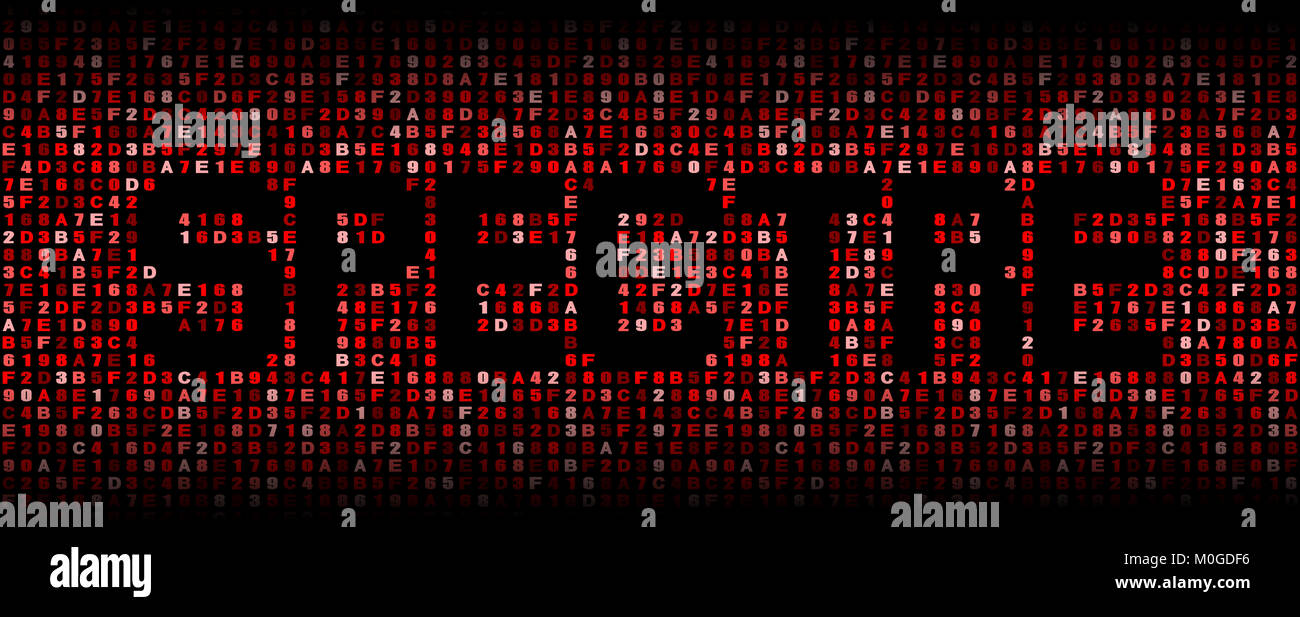 Spectre text on hex code illustration Stock Photo - Alamy