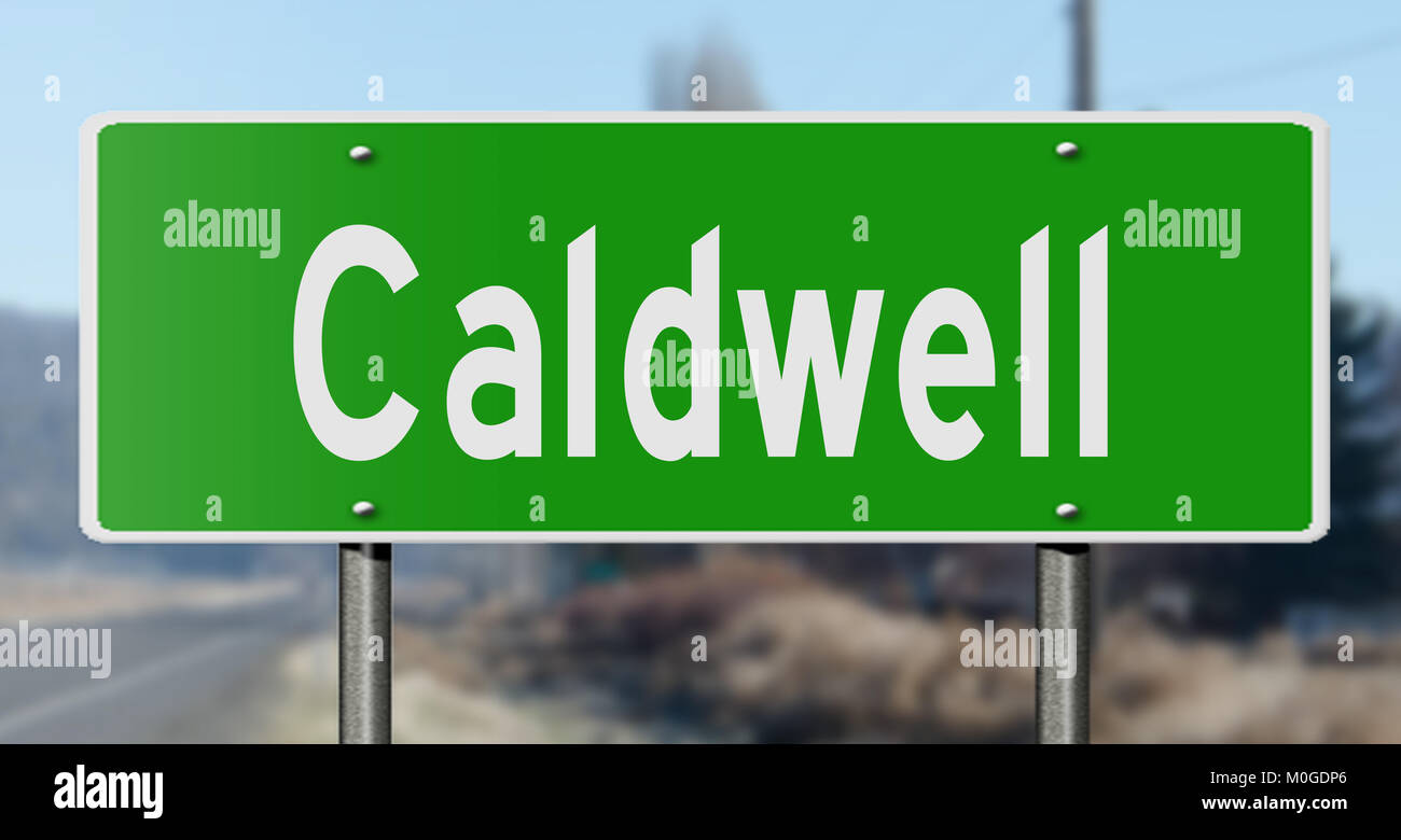 A 3d rendering of a green highway sign Stock Photo - Alamy