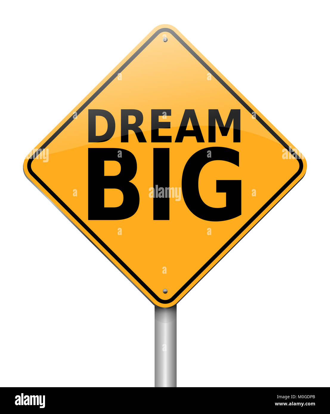 3d Illustration depicting a sign with a dream big concept Stock Photo ...