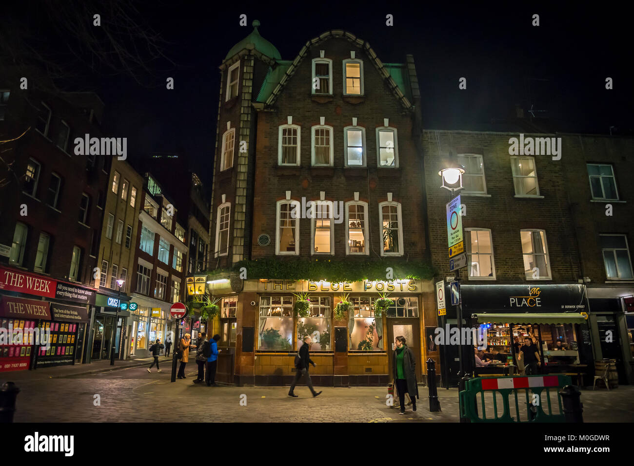 Blue posts soho hi-res stock photography and images - Alamy