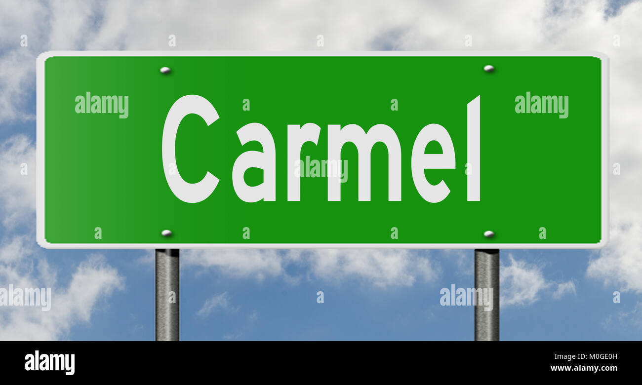 A 3d rendering of a green highway sign Stock Photo - Alamy
