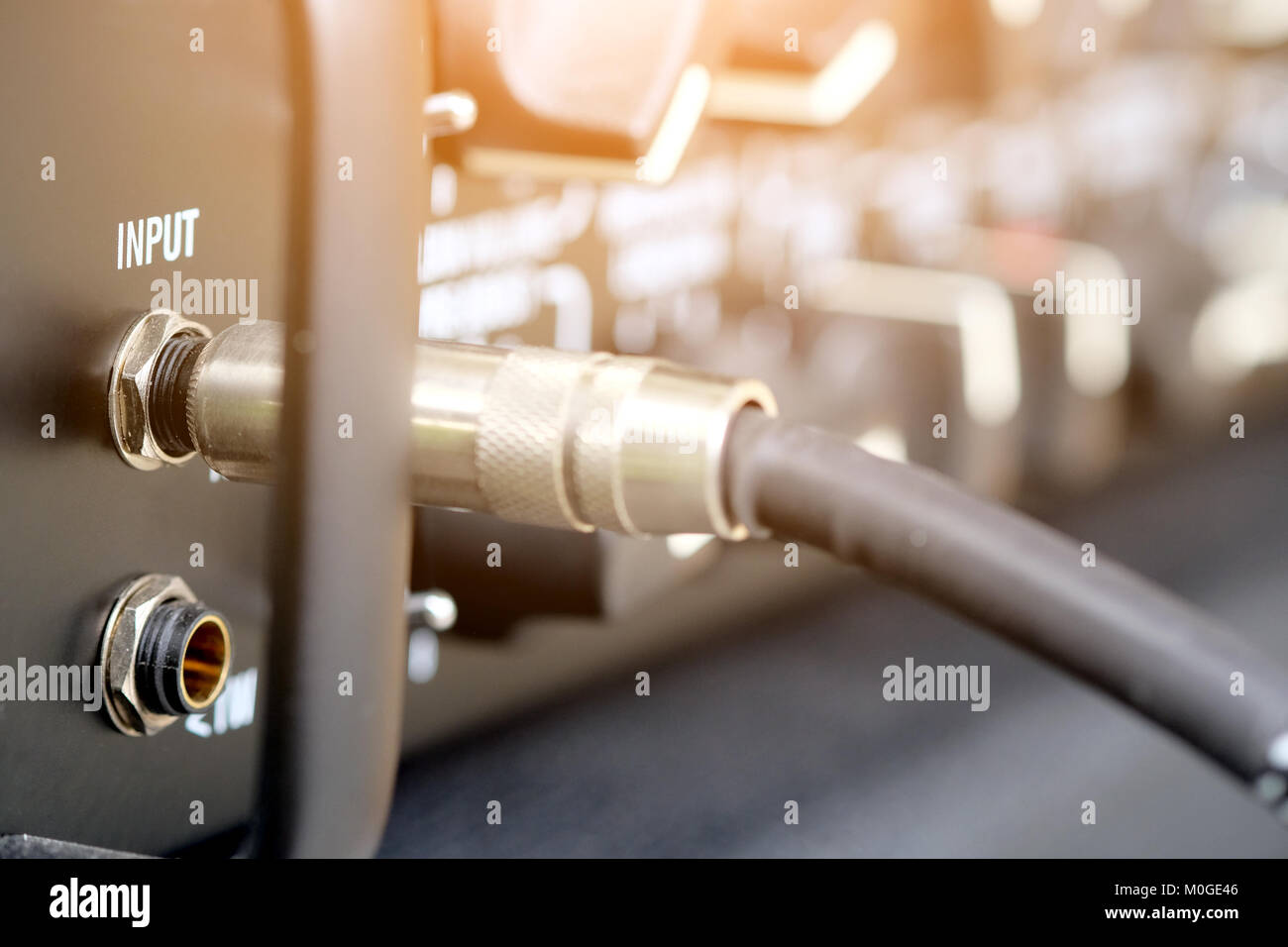 Detail of guitar amplifier background Stock Photo - Alamy