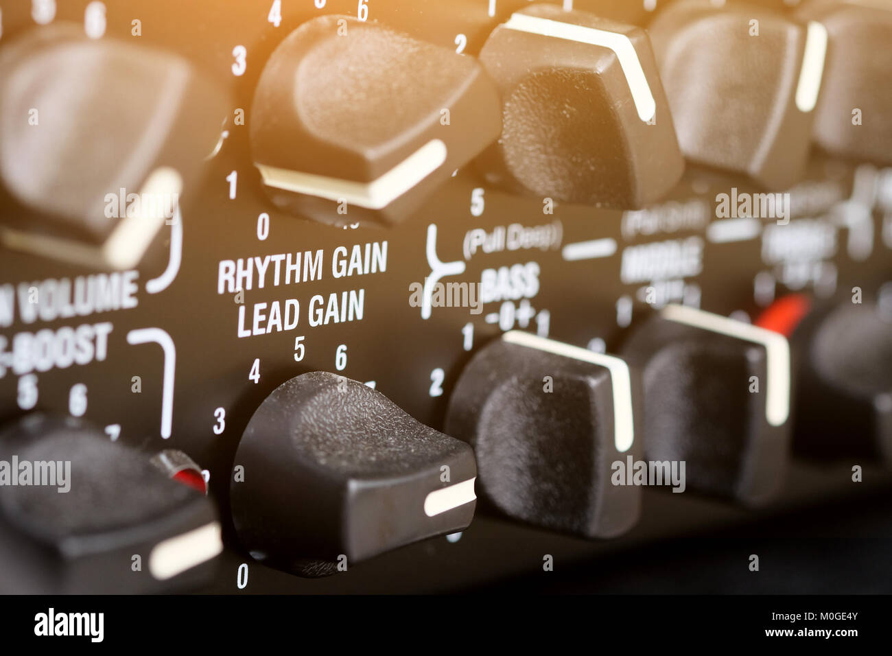 Detail of guitar amplifier background Stock Photo - Alamy