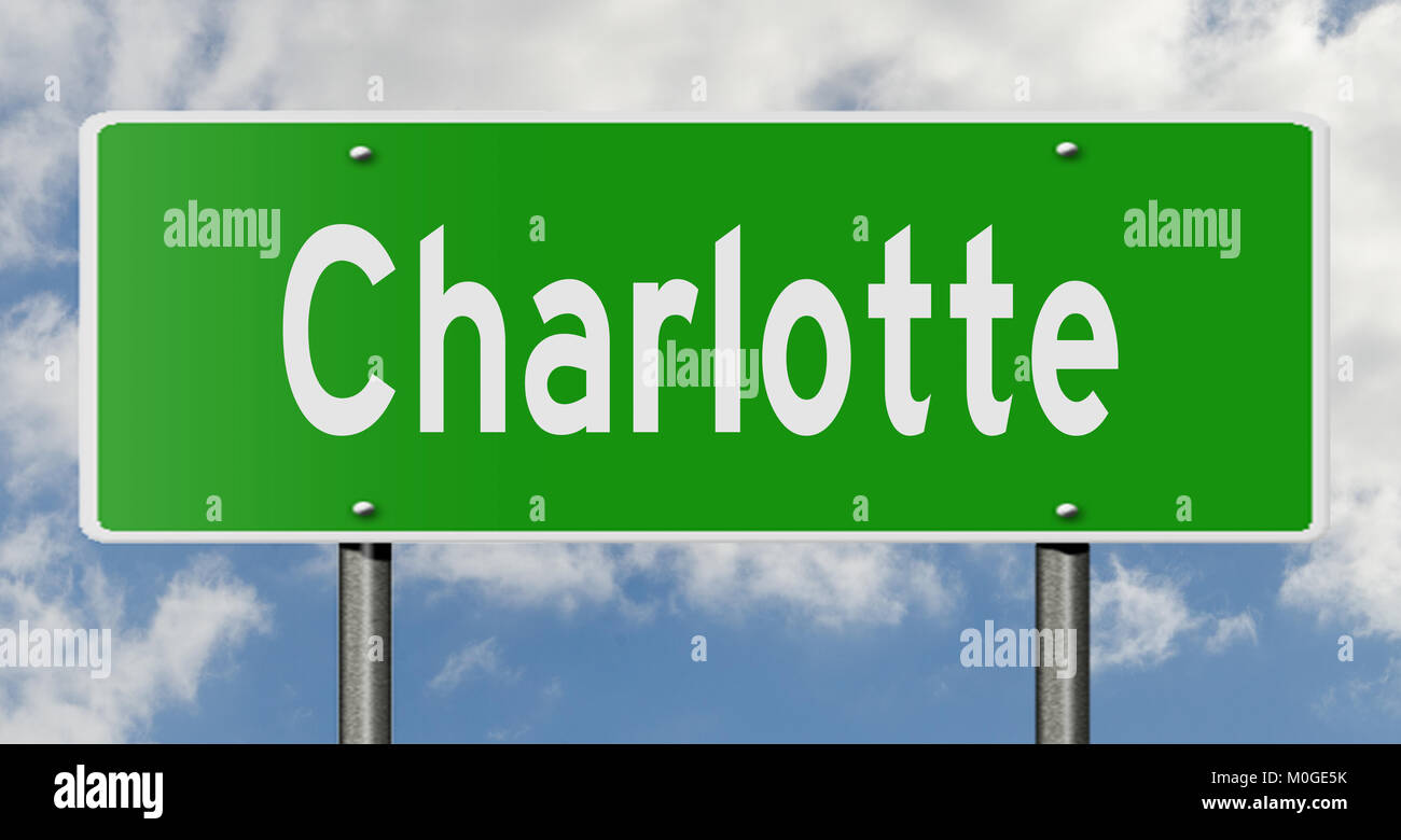 A 3d rendering of a green highway sign Stock Photo - Alamy