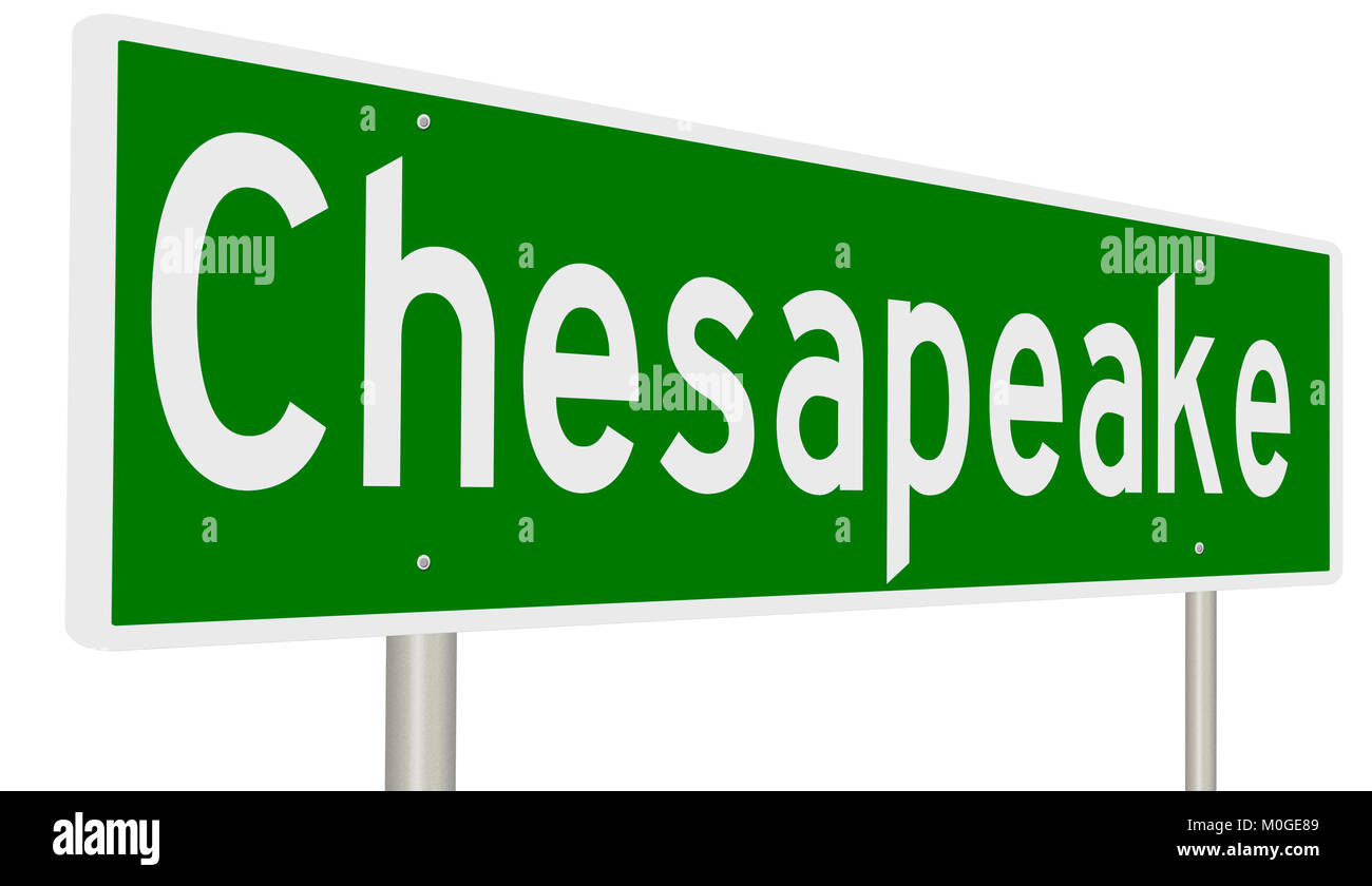 A 3d rendering of a green highway sign Stock Photo - Alamy