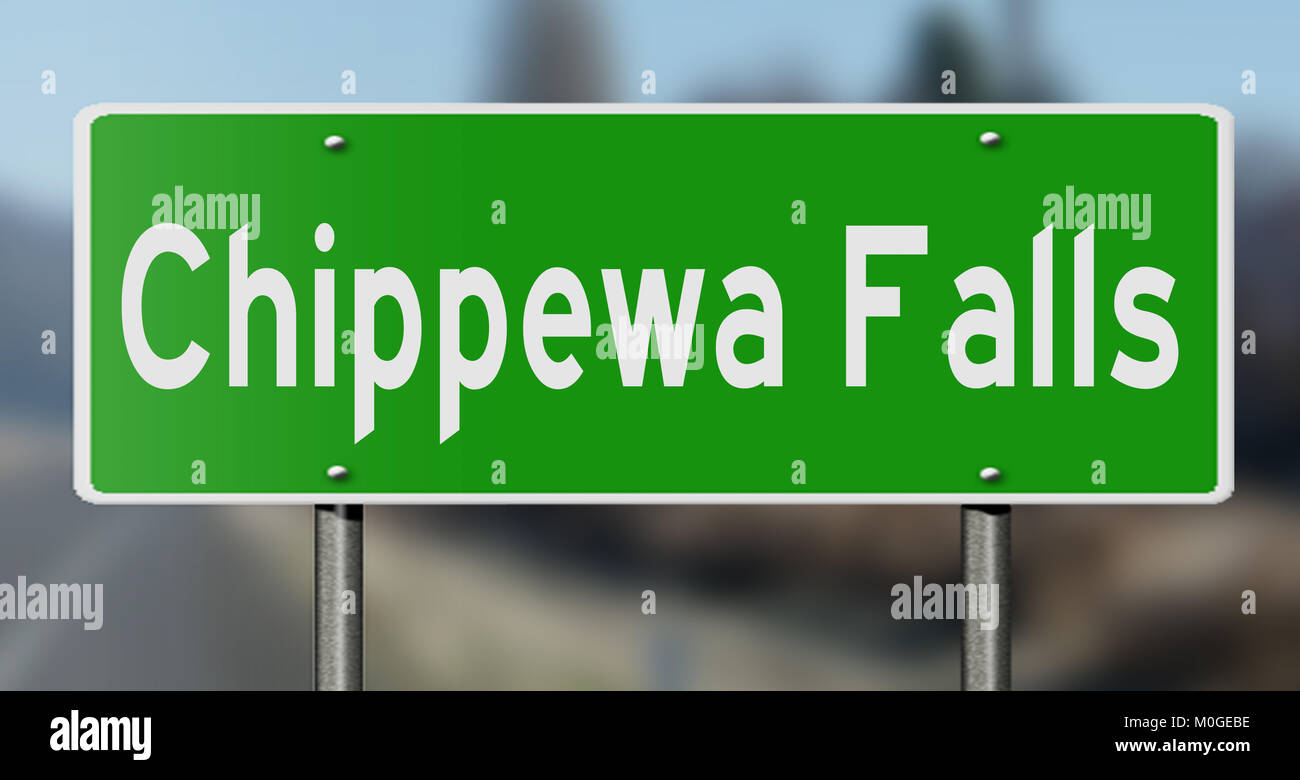 A 3d rendering of a green highway sign Stock Photo - Alamy