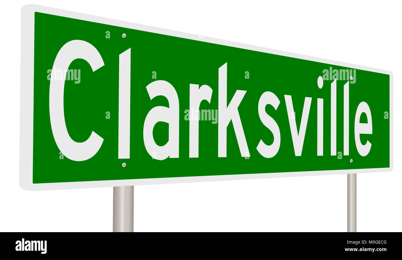 A 3d rendering of a green highway sign Stock Photo - Alamy