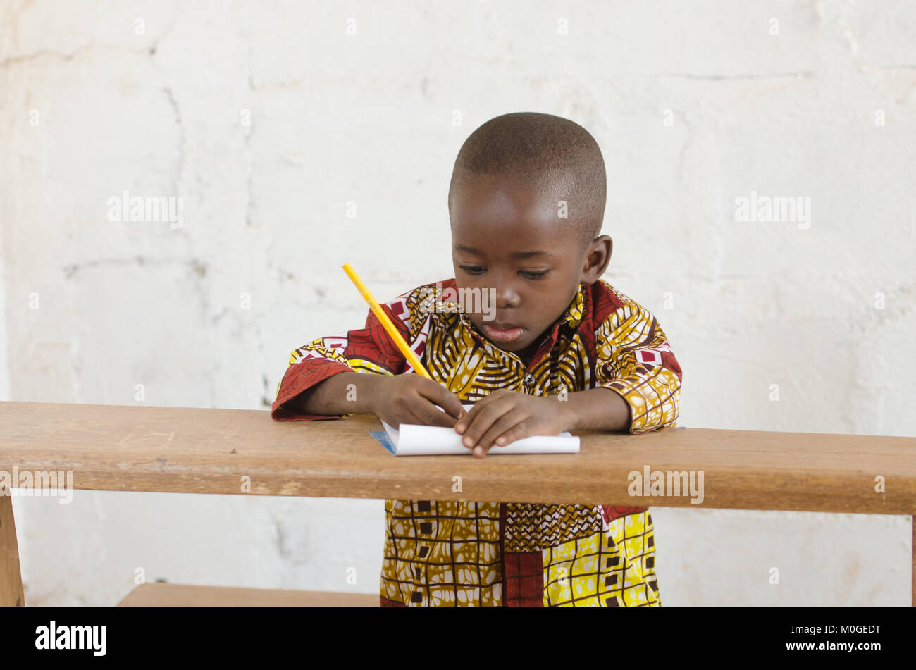 African Black Ethnicity Boy Studying Portrait Shot Stock Photo - Alamy