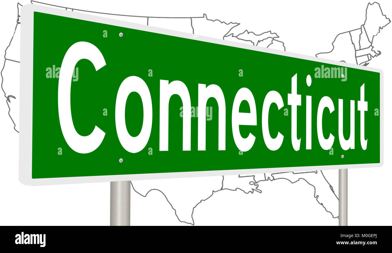 Connecticut road highway map hi-res stock photography and images - Alamy
