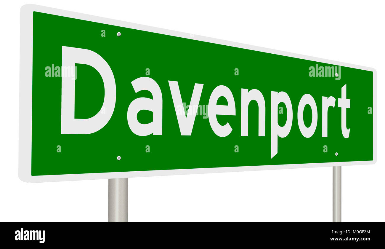 A 3d rendering of a green highway sign Stock Photo - Alamy