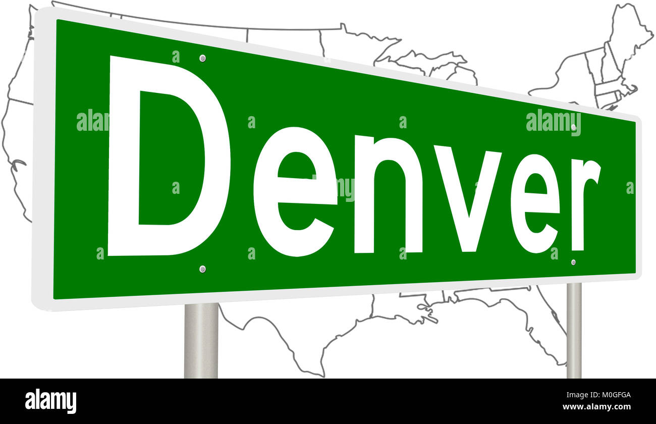 Denver highway map hi-res stock photography and images - Alamy