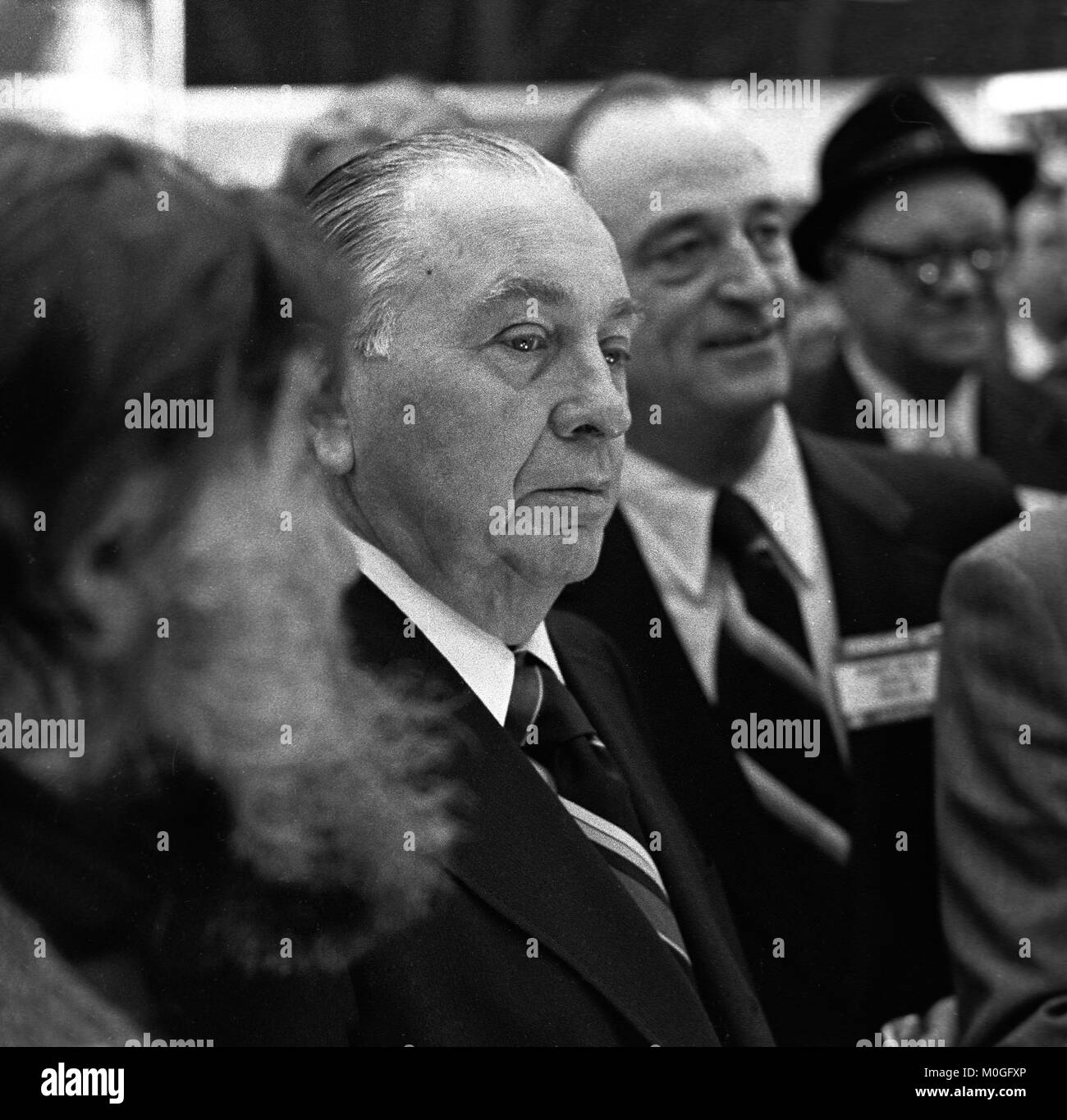 Mayor Richard J. Daley 1974 at McCormick Place trade show Stock Photo ...
