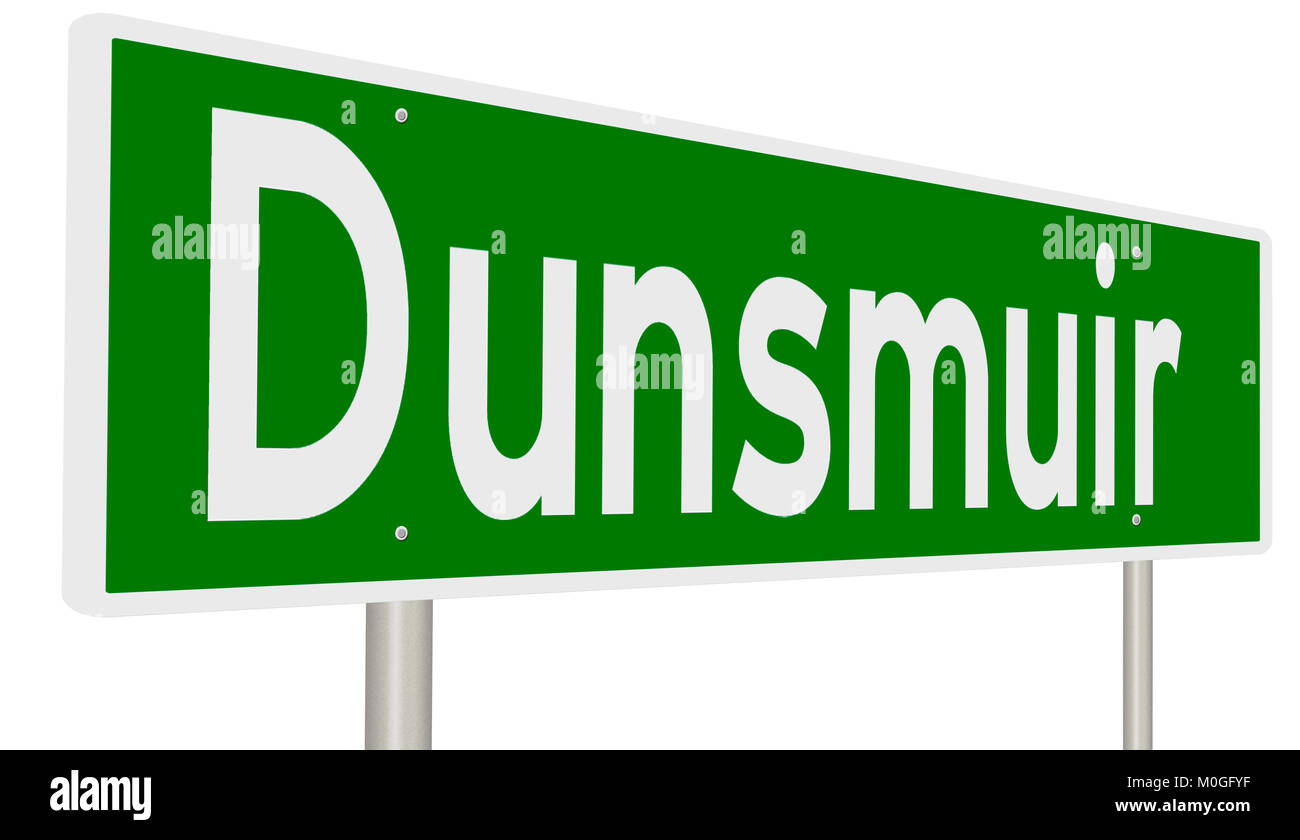 A 3d rendering of a green highway sign Stock Photo - Alamy