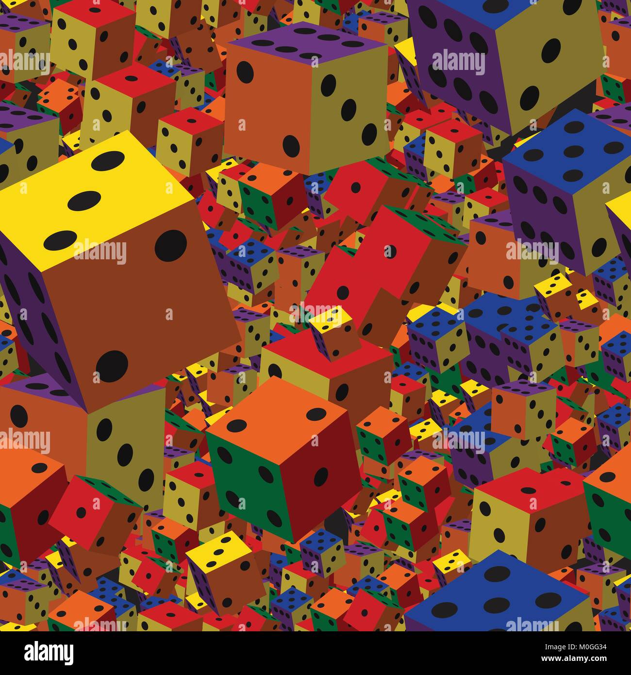 Rainbow Dice Seamless Pattern Stock Vector Image & Art - Alamy