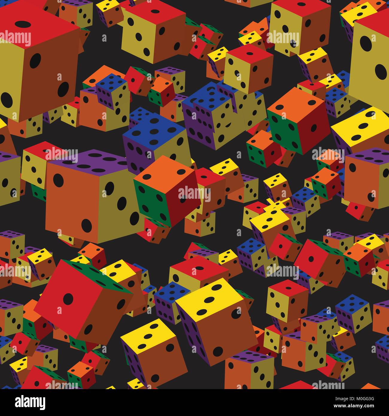 Rainbow Dice Seamless Pattern Stock Vector Image & Art - Alamy