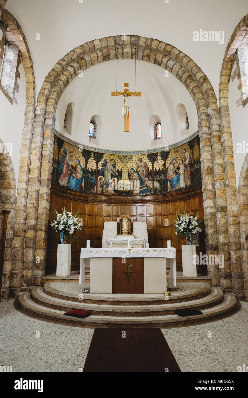 Inside of Catholic Cathedral Stock Photo - Alamy